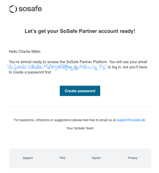 Getting started: activate your SoSafe Partner Platform access