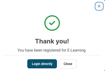 E-Learning access for end users