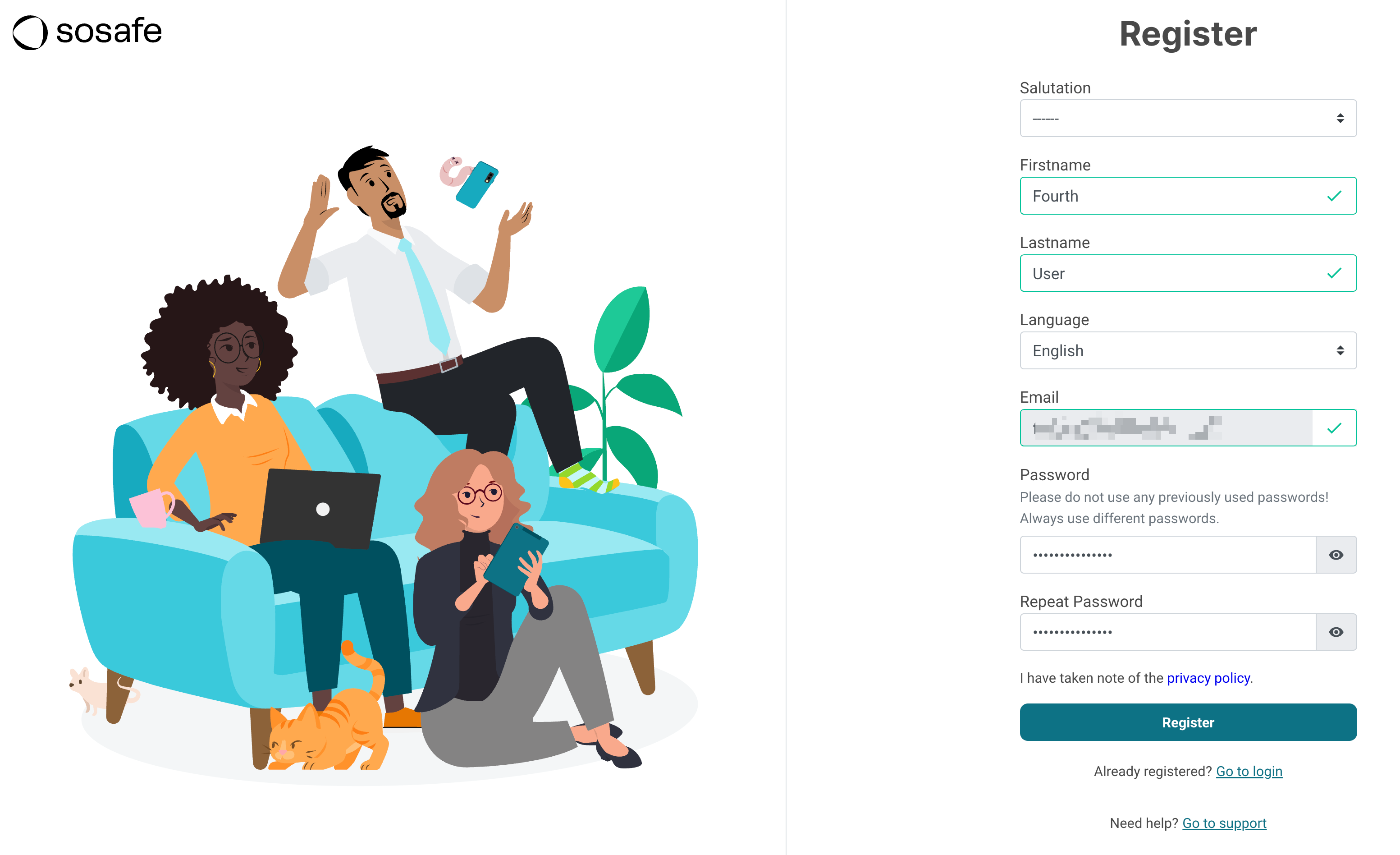 E-Learning access for end users